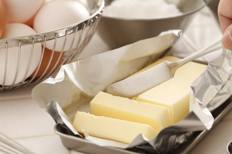 Use butter for cooking stock photo. Image of table, scatter - 165777364