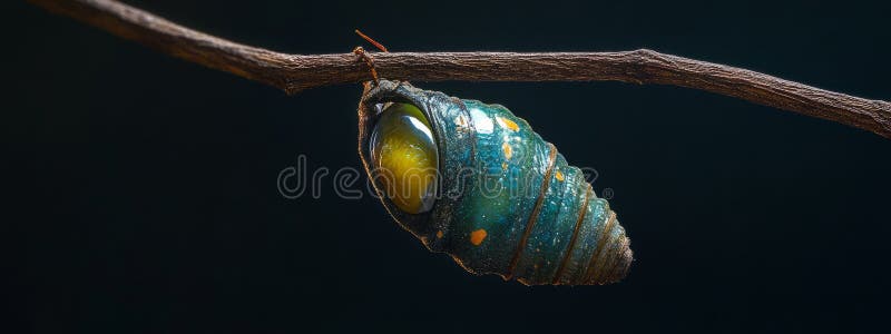 Butterfly Chrysalis Transformation Closeup Serene and Hopeful Setting ...