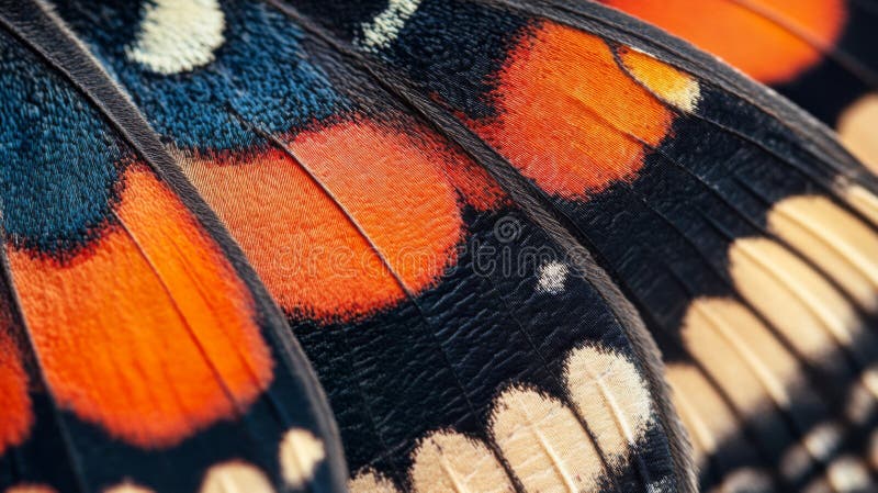 Close-up of Butterfly Wing Texture: Intricate Patterns and Vibrant ...