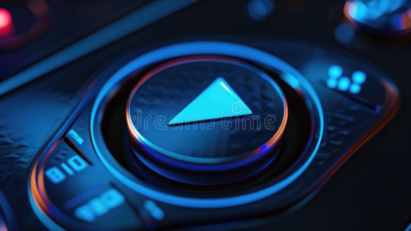 Close Up of a Button on a Car. Suitable for Automotive Industry Stock ...