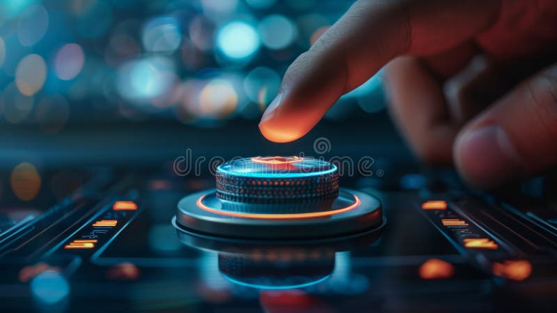 Close-up Button Switch on the Washing Machine. on-Off the Machine ...