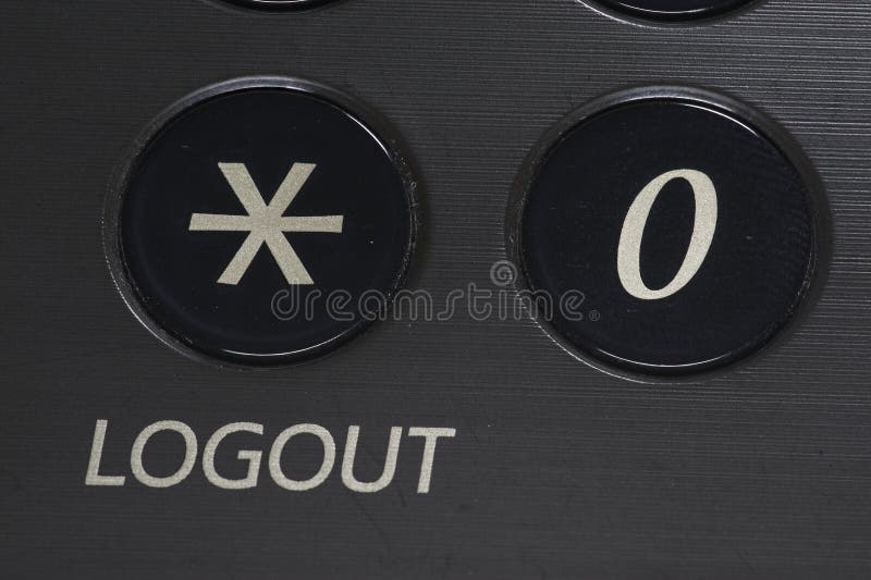 Logout Button on an Office Machine Stock Image - Image of pair, number ...