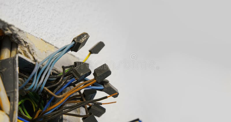 Tangled Wires of a Wall Socket Stock Image - Image of vehicle, clutter ...