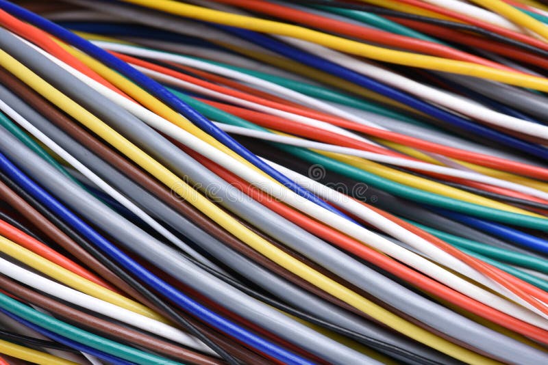 Cable and Wire in Electrical Network Systems Stock Image - Image of ...