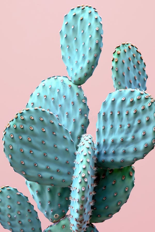 Close-up of Cactus in Pastel Colors Stock Illustration - Illustration ...