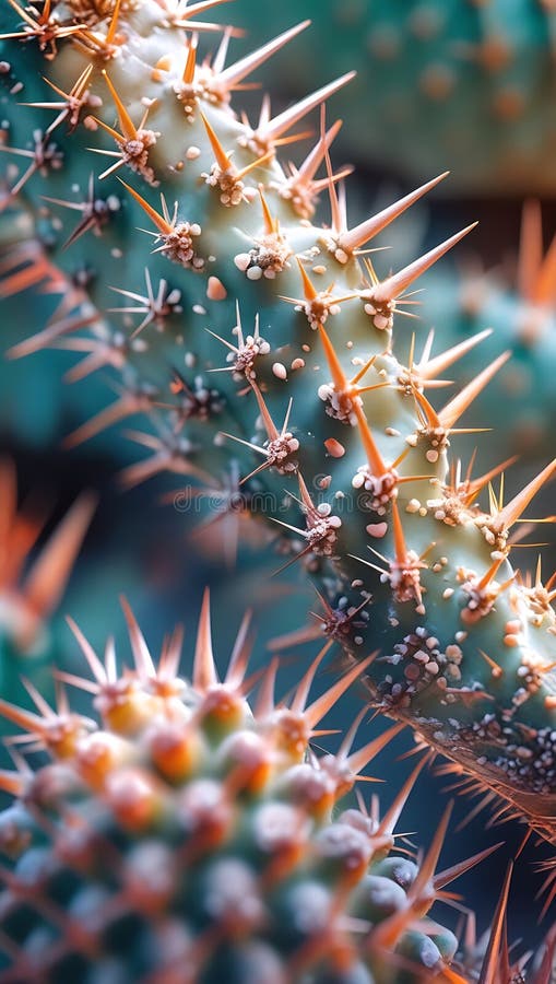 Close-up of Cactus Spines, Highlighting Their Sharp and Elongated Form ...