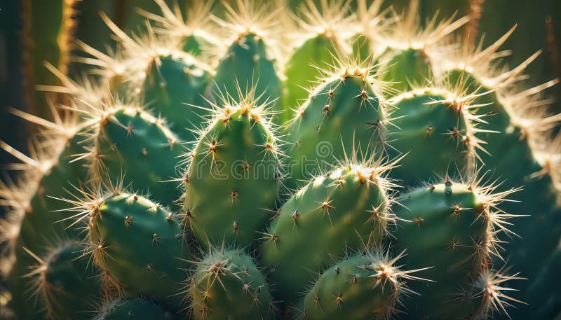 Close Up of Cactus Texture Background Stock Illustration - Illustration ...