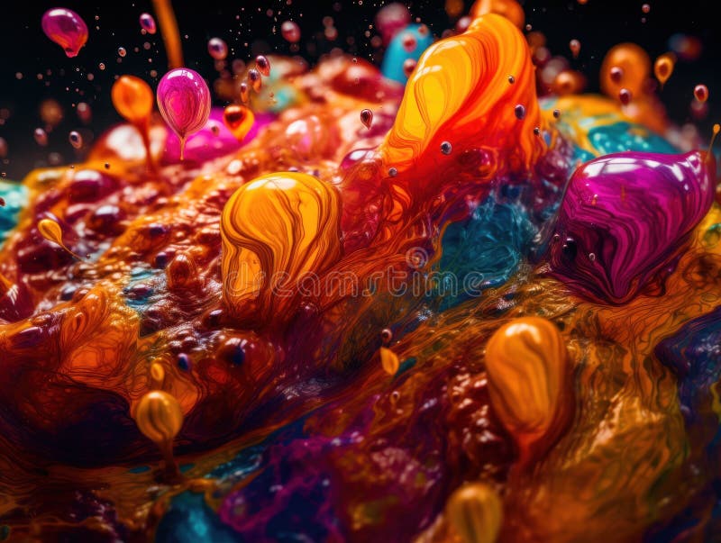A Close Up of a Cake Covered in Liquid. Generative AI Image. Stock ...
