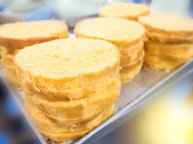 Close Up Cake Making in Cake Industry Stock Image - Image of hand ...