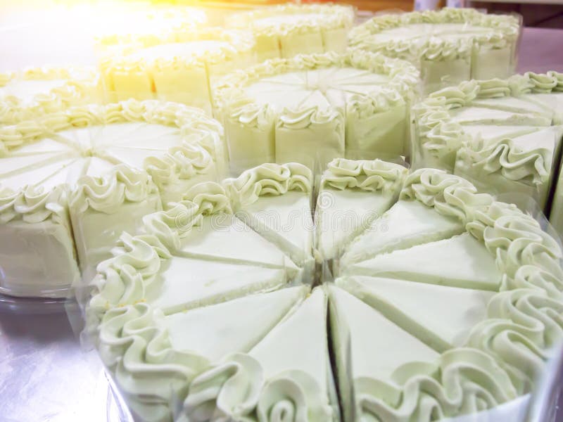 Close Up Cake Making in Cake Industry Stock Image - Image of batter ...