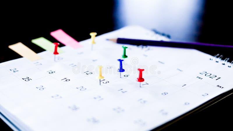 The Date on the Calendar Indicates the New Beginning of the Year Stock ...