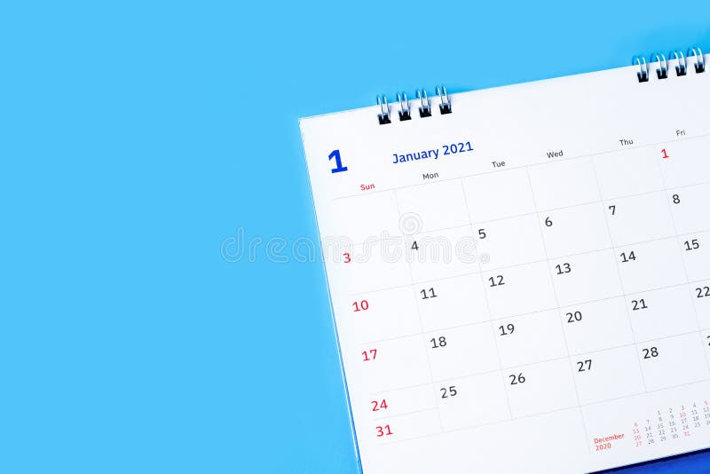 The Date on the Calendar Indicates the New Beginning of the Year. Stock ...