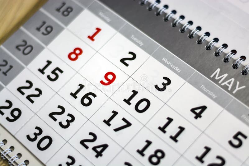 Close-up Calendar. Concept Planning, Count the Days, Time Management ...