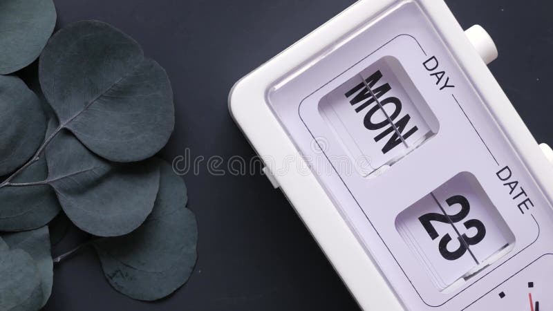 Close Up of Calendar Date Flipping Stock Video - Video of number, month ...