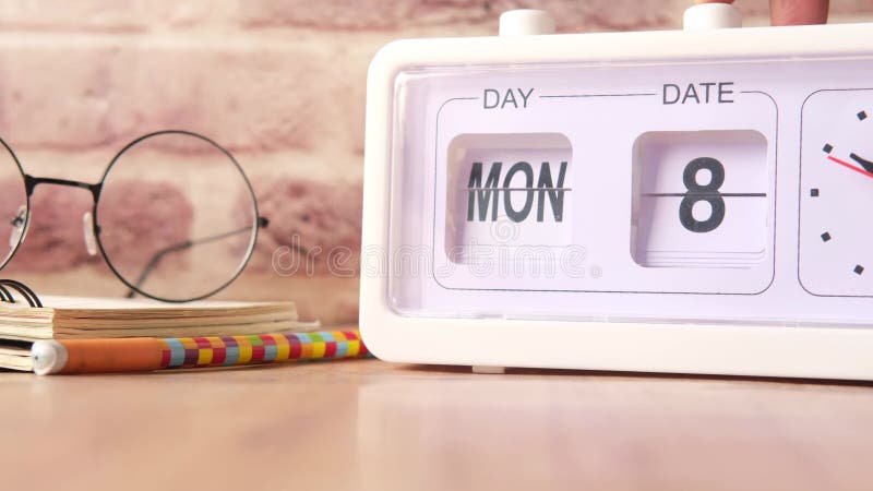 Close Up of Calendar Date Flipping Stock Video - Video of event, year ...