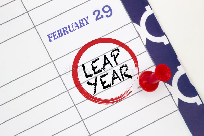 Close Up a Calendar on February 29 on a Leap Year Stock Image - Image ...
