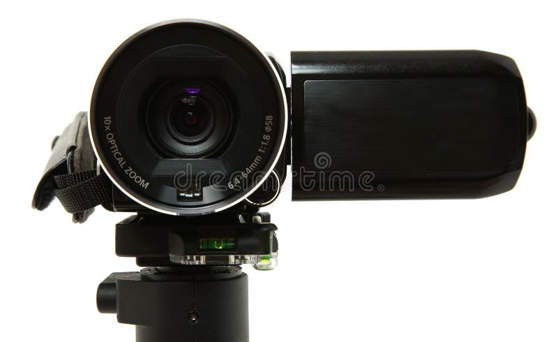 Digital Video Camera (Close Front View) Stock Image - Image of compact ...