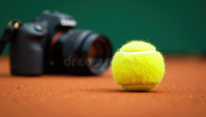 Close Up of a Camera Capturing a Tennis Serve, Fast, Light, Competition ...