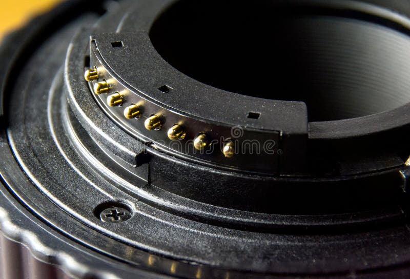 Close Up of Camera Lens Mount and Lens Contacts Stock Photo - Image of ...