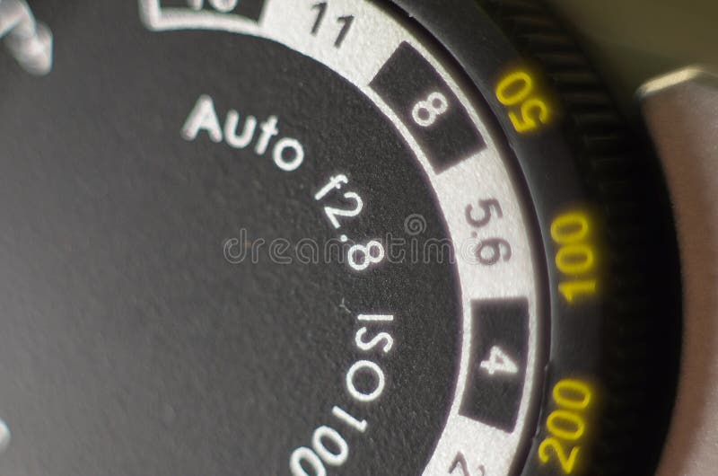 Close-Up of Camera Lens Settings Dial Stock Photo - Image of number ...