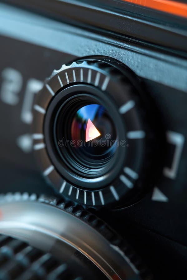 Close Up of a Camera with a Lens. Suitable for Technology Concepts ...