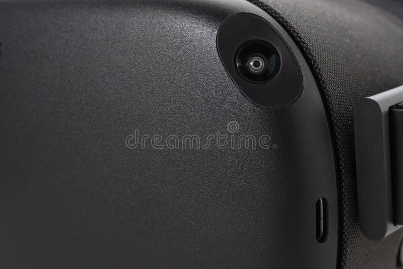 Close-up of the Camera on the VR Helmet. Front Side View Stock Image ...