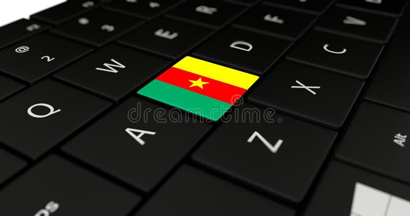 Close Up of Cameroon Button. Stock Illustration - Illustration of ...
