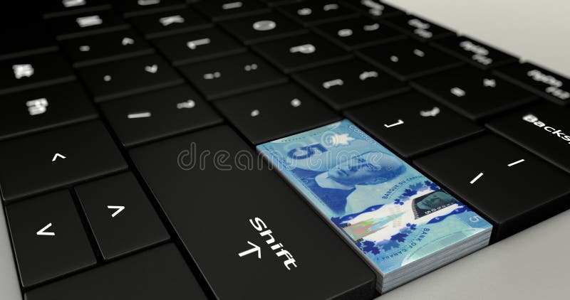 Close Up of Canada Five Dollar Button. Editorial Photography ...