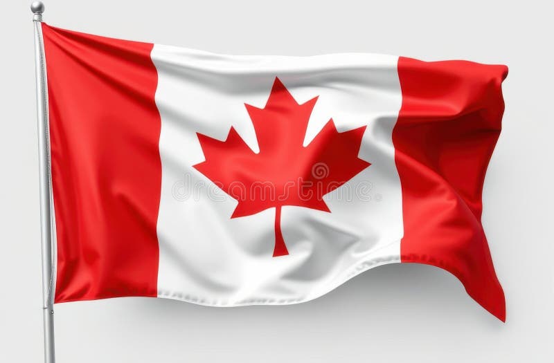 Close Up of a Canadian Flag at 6-1-2025 Stock Illustration ...