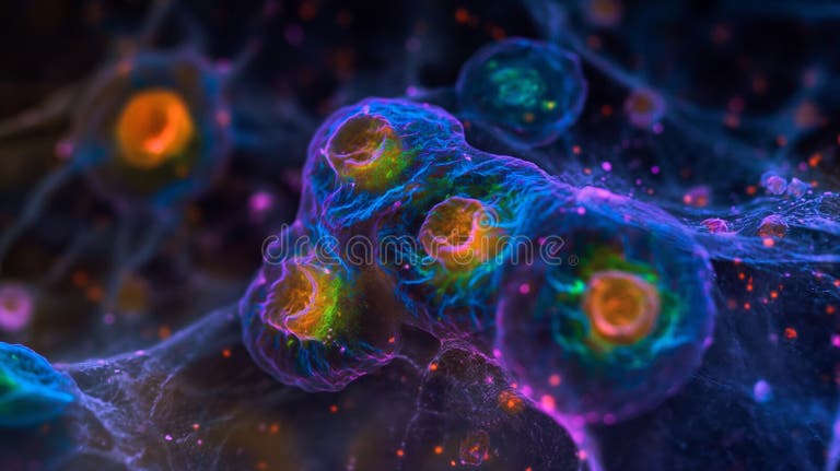 Close Up of a Cancer Cell Under a Microscope Stock Image - Image of ...