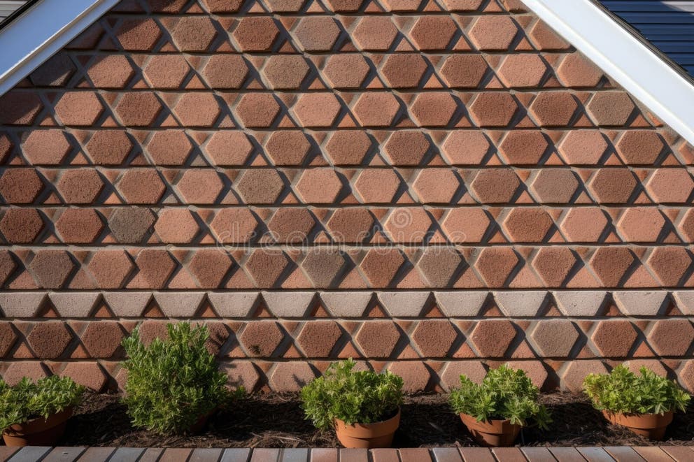 Close-up of Cape Cod Brickwork Pattern with Visible Mortar Stock Image ...