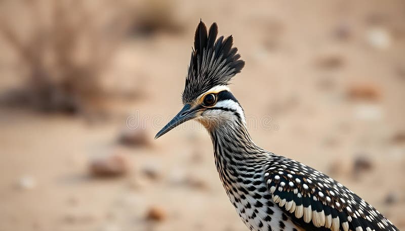 Close-up of Captivating Greater Roadrunner Showcasing Crest and Tail ...
