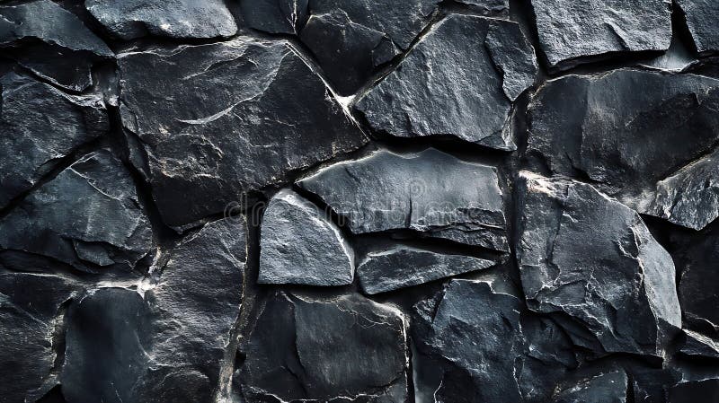 Dark Rock Wall with Intricate Textures Showcasing Natural Beauty and ...