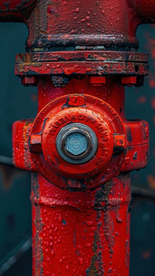 Close-up of a Vibrant Red Fire Hydrant Highlighting Its Unique Design ...
