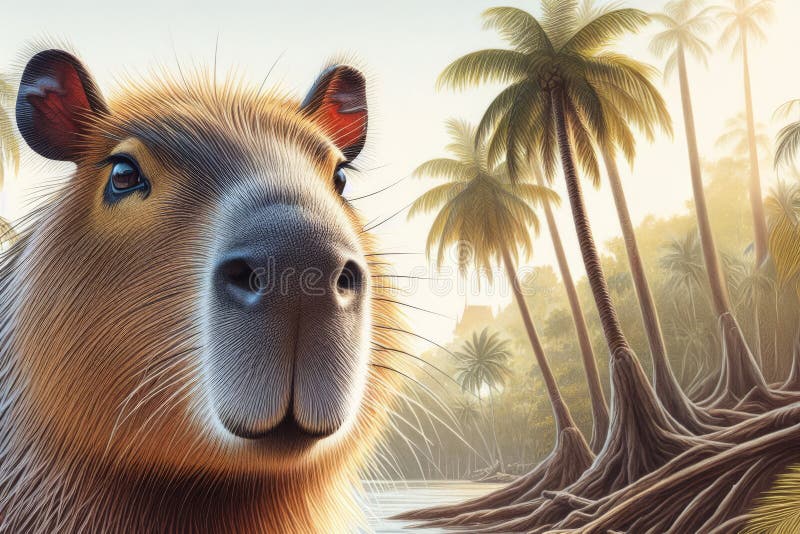 Close Up of Capybara Ear, Filled with Ticks Stock Image - Image of ...