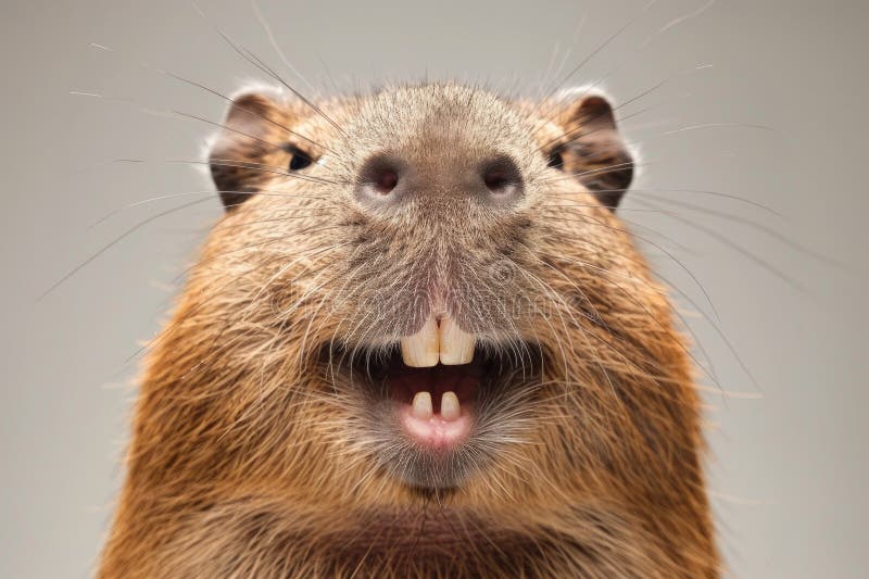 Close-Up Capybara with Visible Teeth and Whiskers Stock Photo - Image ...