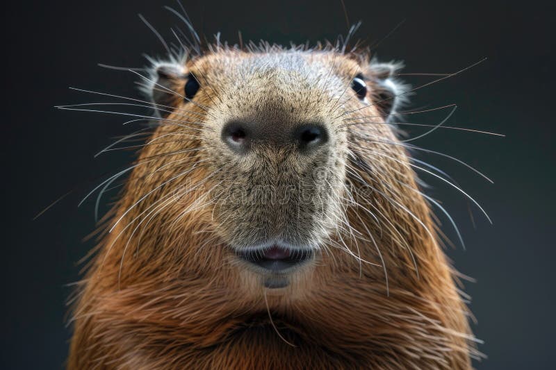 Close-Up Capybara with Visible Teeth and Whiskers Stock Photo - Image ...