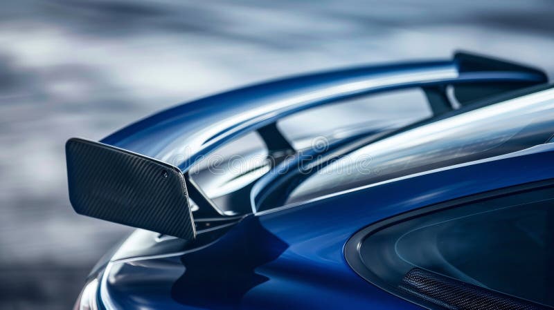 A Close-up of a Car Aerodynamic Spoiler and Rear Wing Stock ...