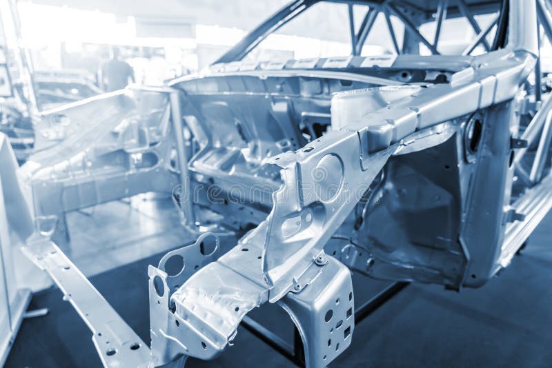 Close Up of a Car Chassis Frame Stock Photo - Image of service ...