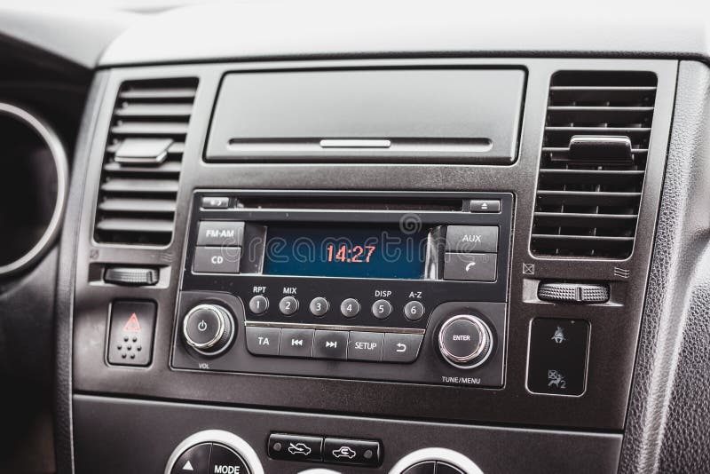 Car Interior, Control Panel, Dashboard, Radio System Stock Photo ...