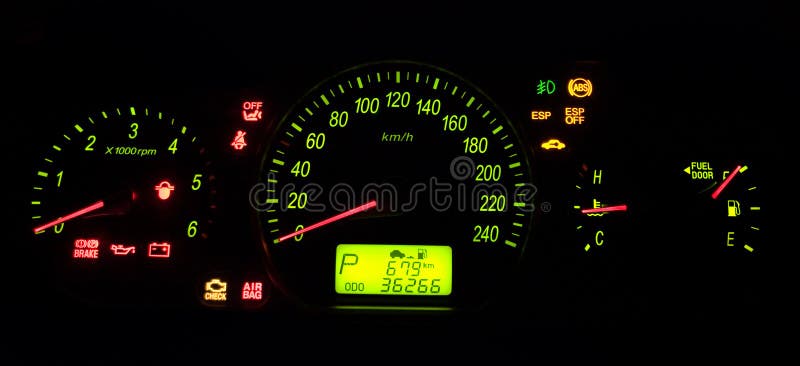 Car dashboard stock image. Image of acceleration, indicator - 15727305
