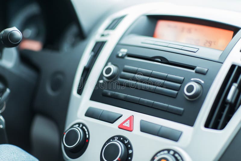 Close Up of Car Dashboard or Onboard Computer Stock Image - Image of ...