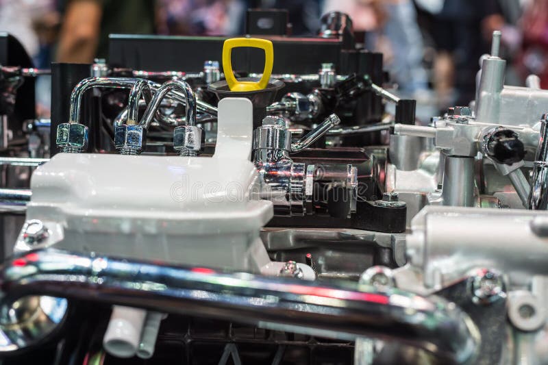 Close up of car engine stock photo. Image of details - 63455214