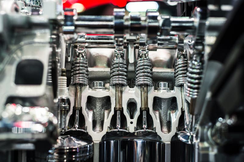 Close up of car engine stock photo. Image of mechanical - 63455864