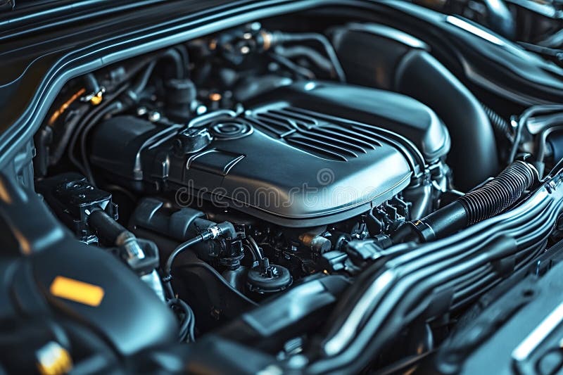 Close-up of Car Engine Showing Its Power and Complexity Stock Image ...