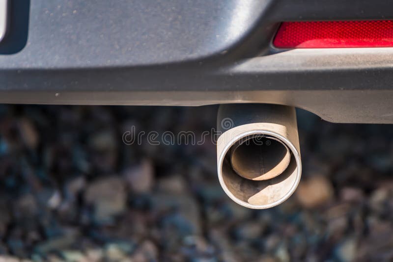 Close up car exhaust pipe stock photo. Image of circulation - 206362632