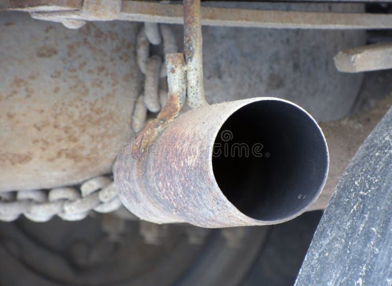 A Close-up of a Car Exhaust Pipe Stock Photo - Image of auto, vehicle ...