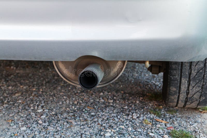 Close Up on Car Exhaust Pipe Stock Image - Image of automotive, fuel ...