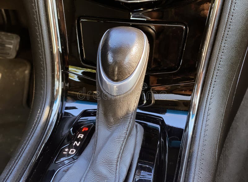 Close-up of a Car Gear Knob. Photography of the Car Interior Stock ...