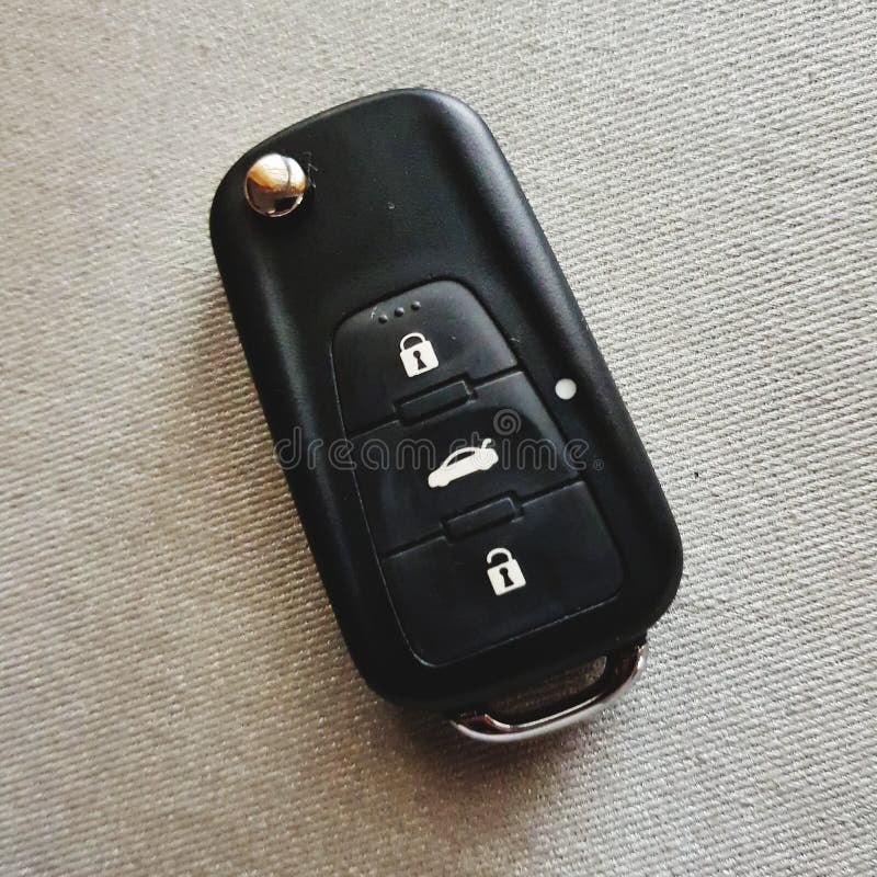 Close Up of Car Remote Control with Leather Stock Image - Image of ...